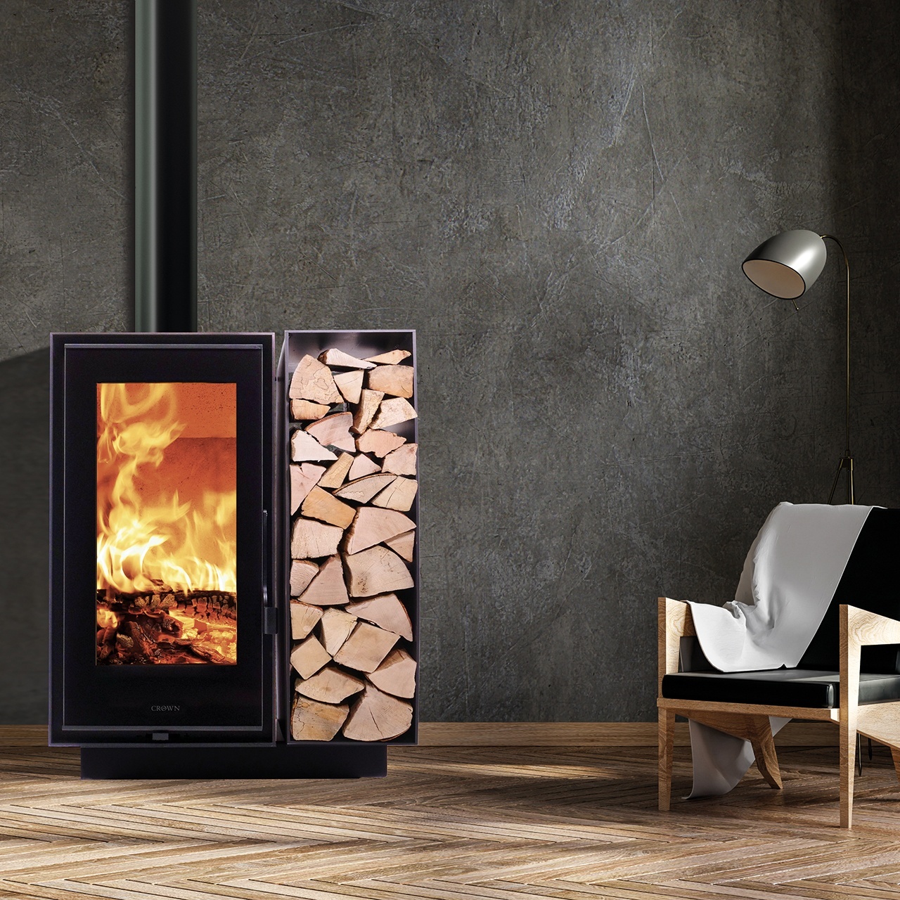 Poêle à bois CROWN STOVES Sirli Up - Kbane